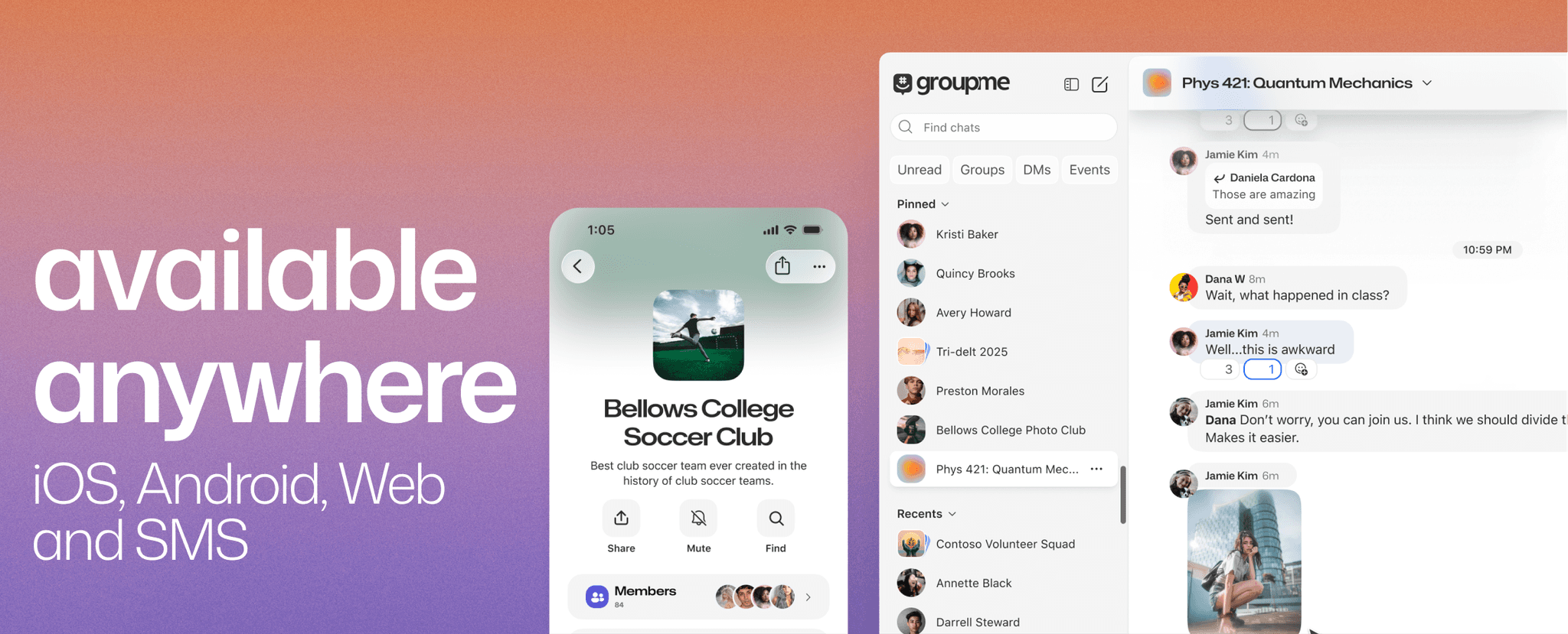 Private group chat platform trusted by millions - GroupMe