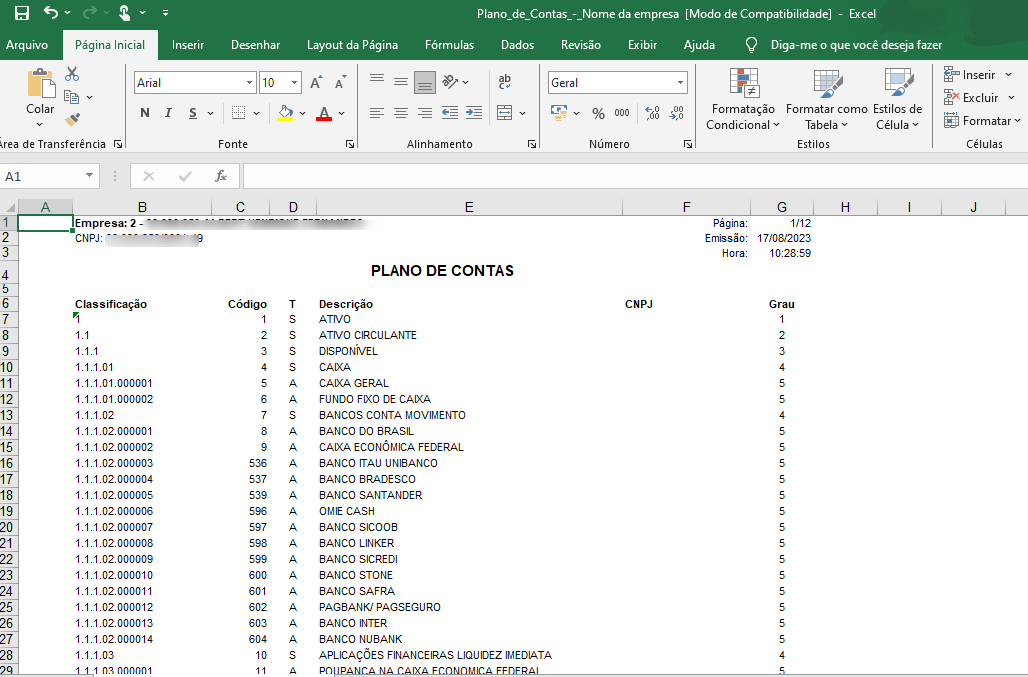 Plano de Contas na Domínio | Central de Ajudas