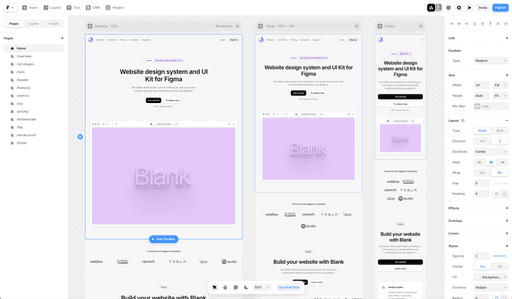 Blank: Figma UI kit and Design system