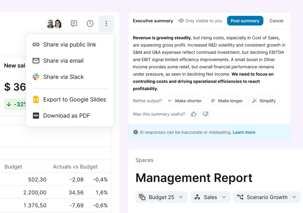 Abacum: AI-Native Financial Reporting Software