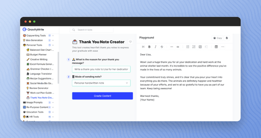 AI Thank You Note Generator: Craft Heartfelt Notes