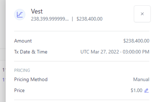 Vesting Token Tracking