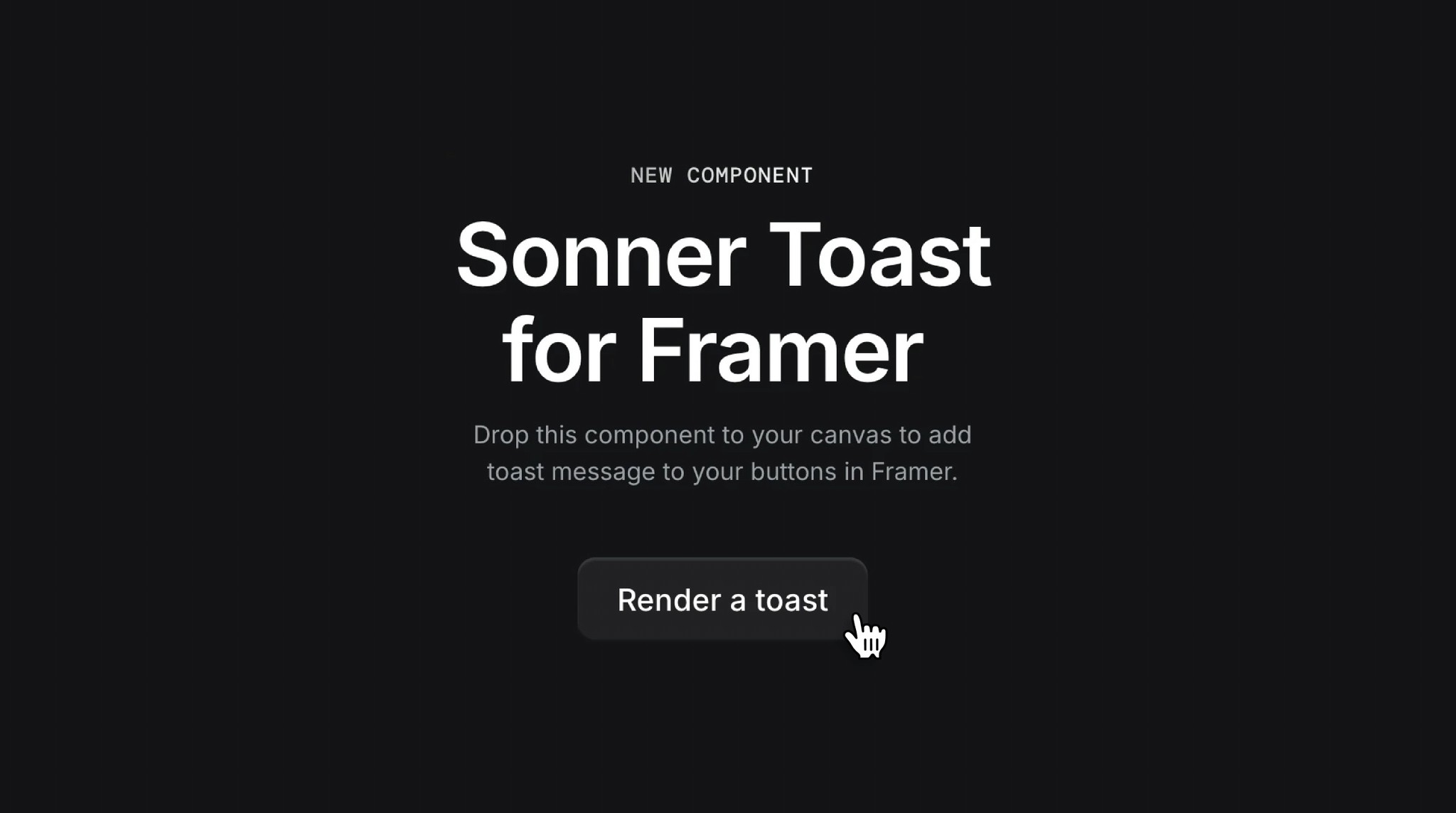 Sonner Toast Component in Framer — Framer Resource