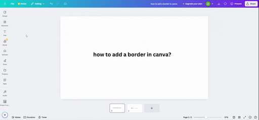 How to add a border in Canva