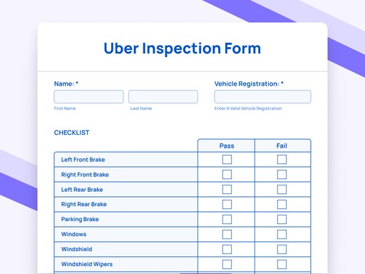 Uber Inspection Form Template - Formflow | Formflow