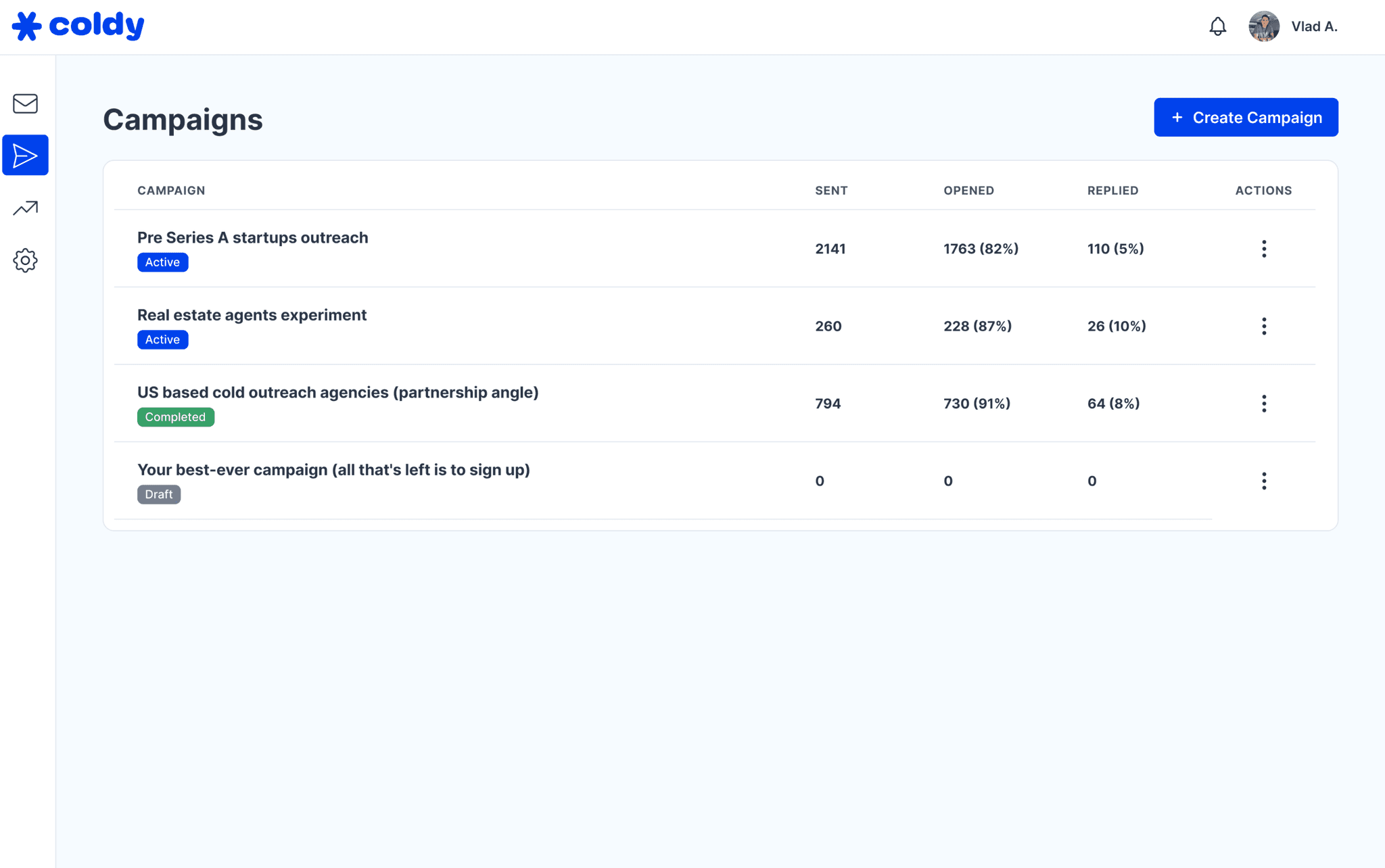 Coldy - Cold email platform