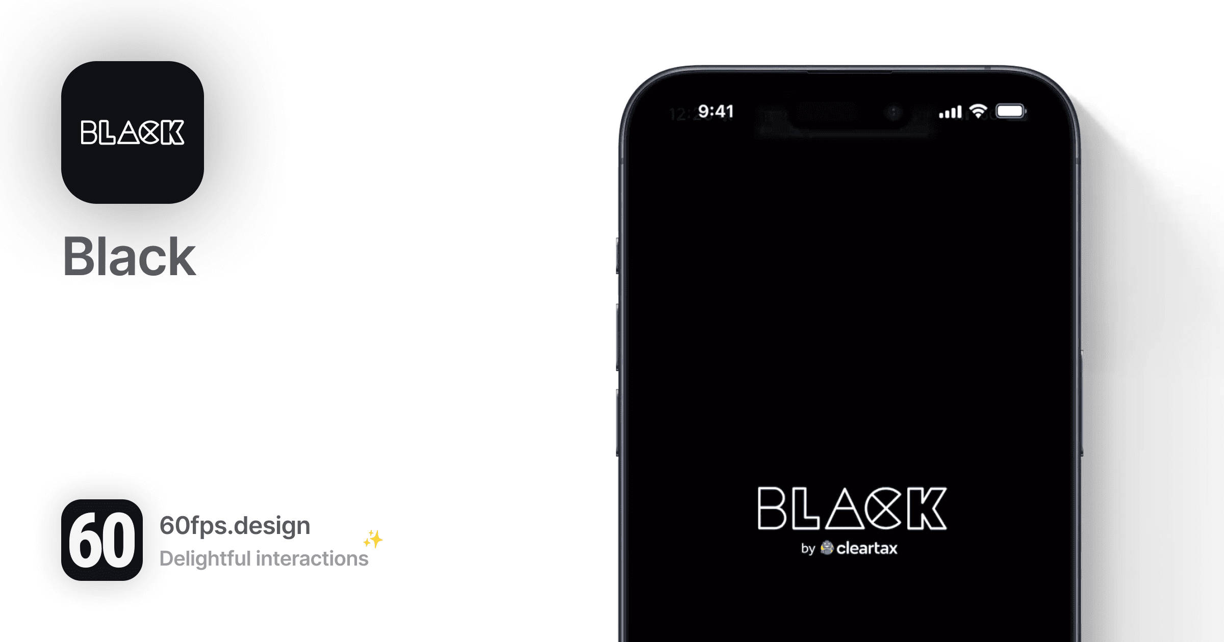 Black iOS App UI/UX animation