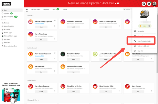 Nero AI PC Software Redeem Activation Code - Docs