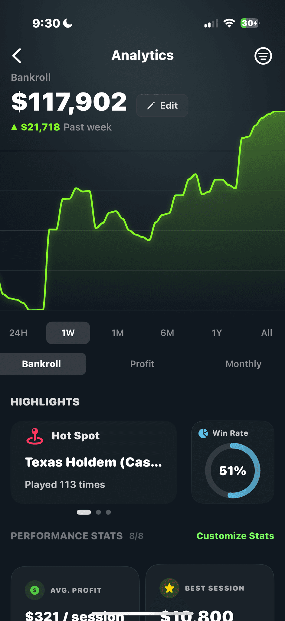 Stack Poker Bankroll Tracker