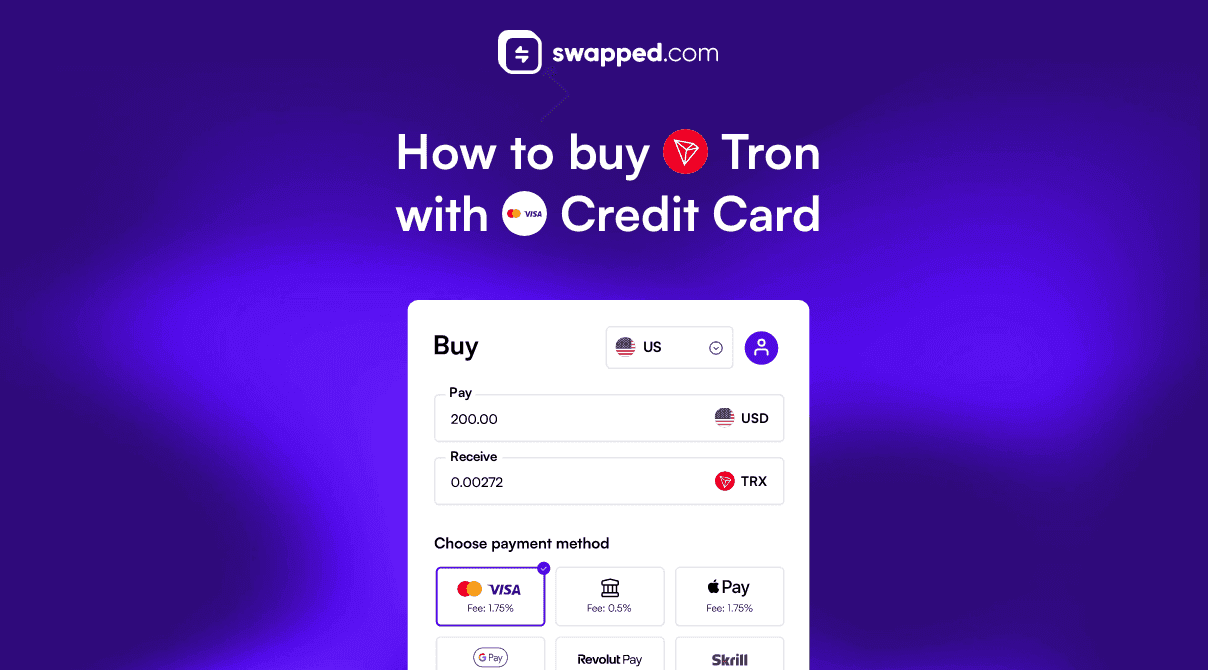 How to buy Tron (TRX) with Credit Card