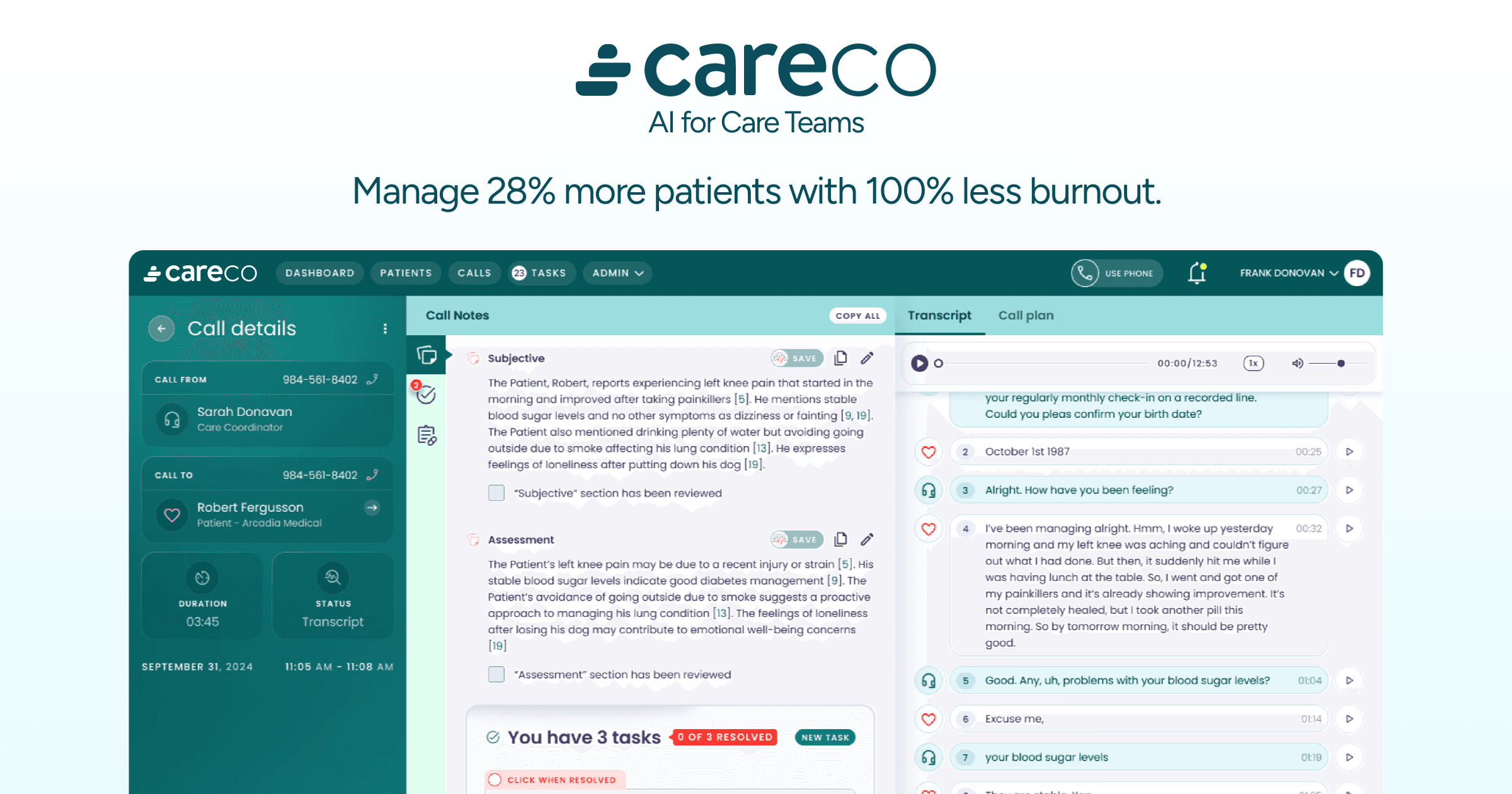 CareCo | AI for Care Teams - Amplifying Human Healthcare
