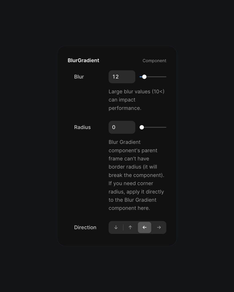 Blur Gradient Component — Framer Resource