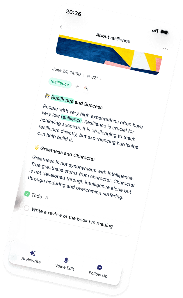 Mumble Note - AI voice note taker on the go