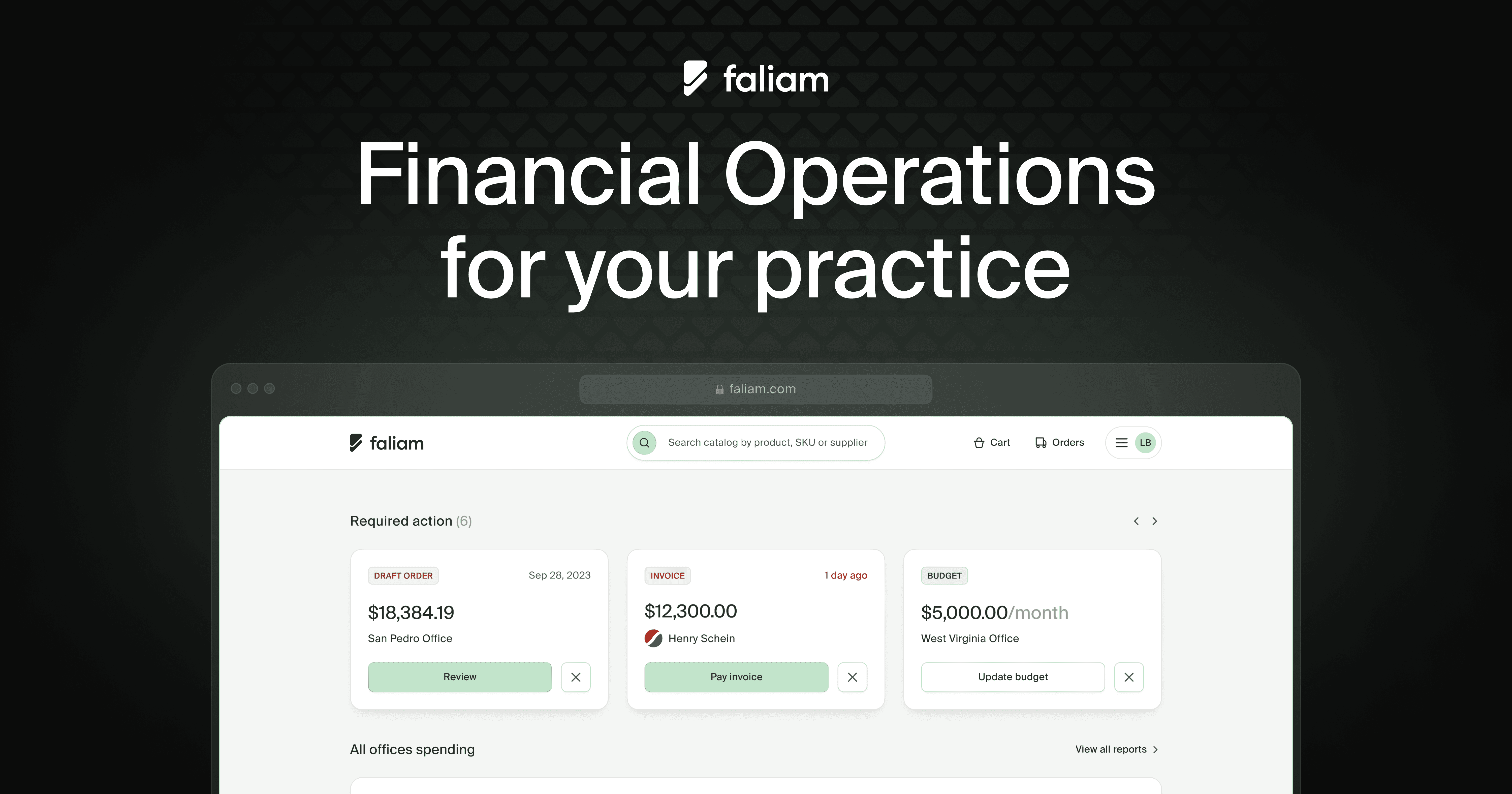 Faliam - Effortless finance for your practice