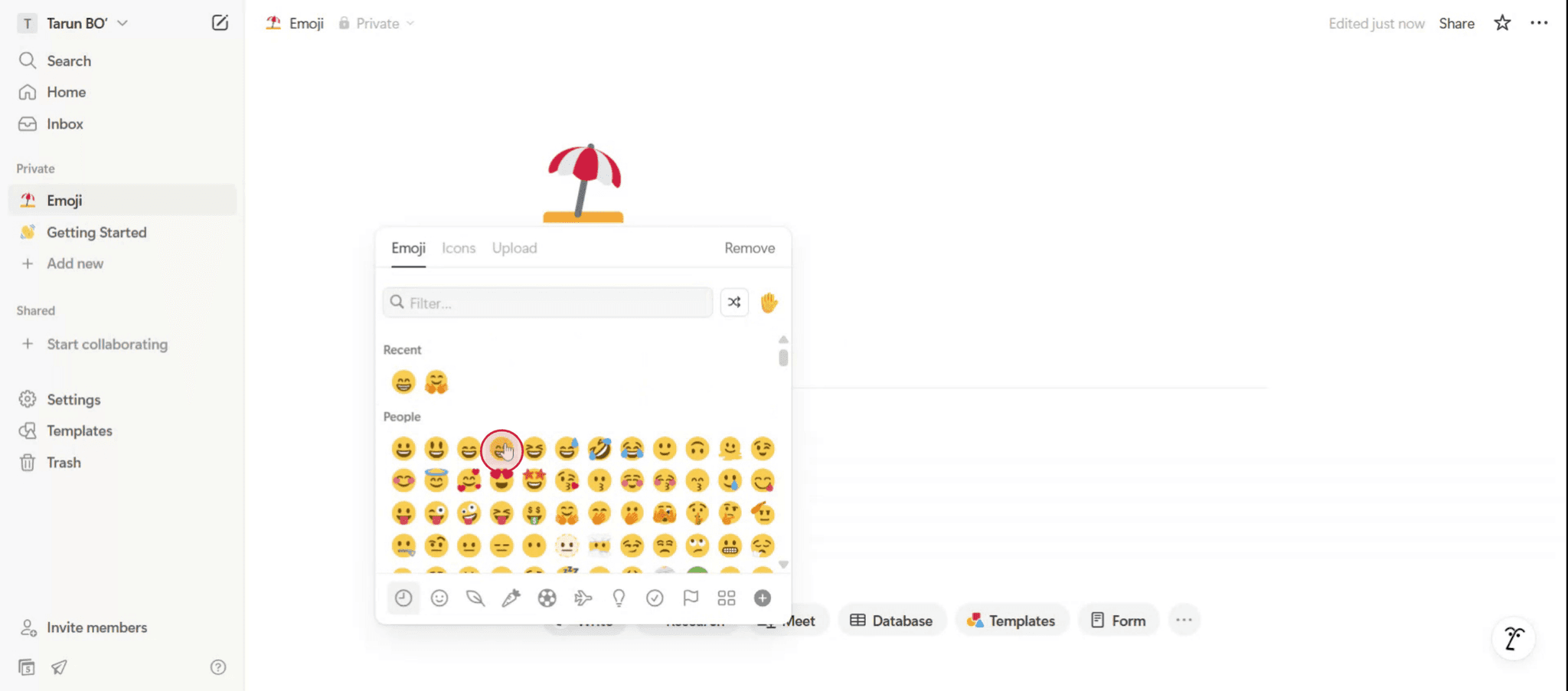 How to Add Emojis in Notion - 1 minute video guide