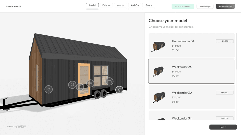 Tiny Easy: Online 3D Tiny House Design & Sales Software Solutions