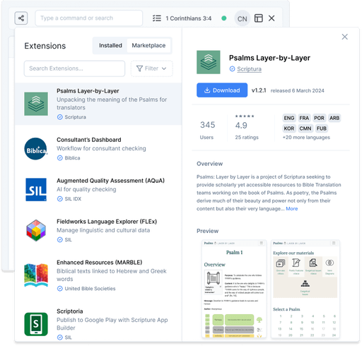 Platform Bible · Open, Extensible Translation Software
