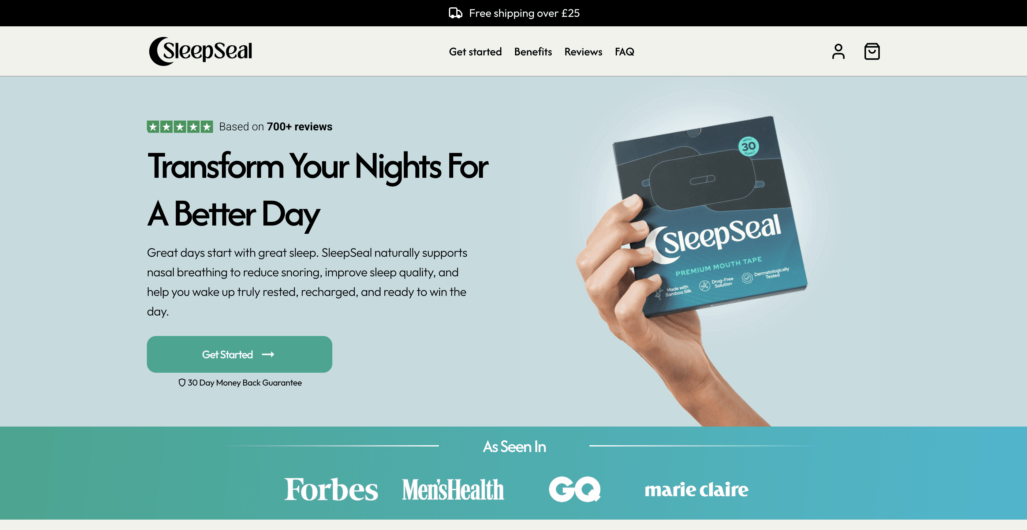 SleepSeal Mouth Tape for Sleeping - Black, Vented - SleepSeal - Premium ...