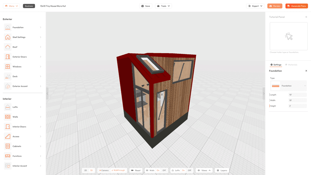 Tiny Easy | 3D Tiny House Designer - Personal Projects