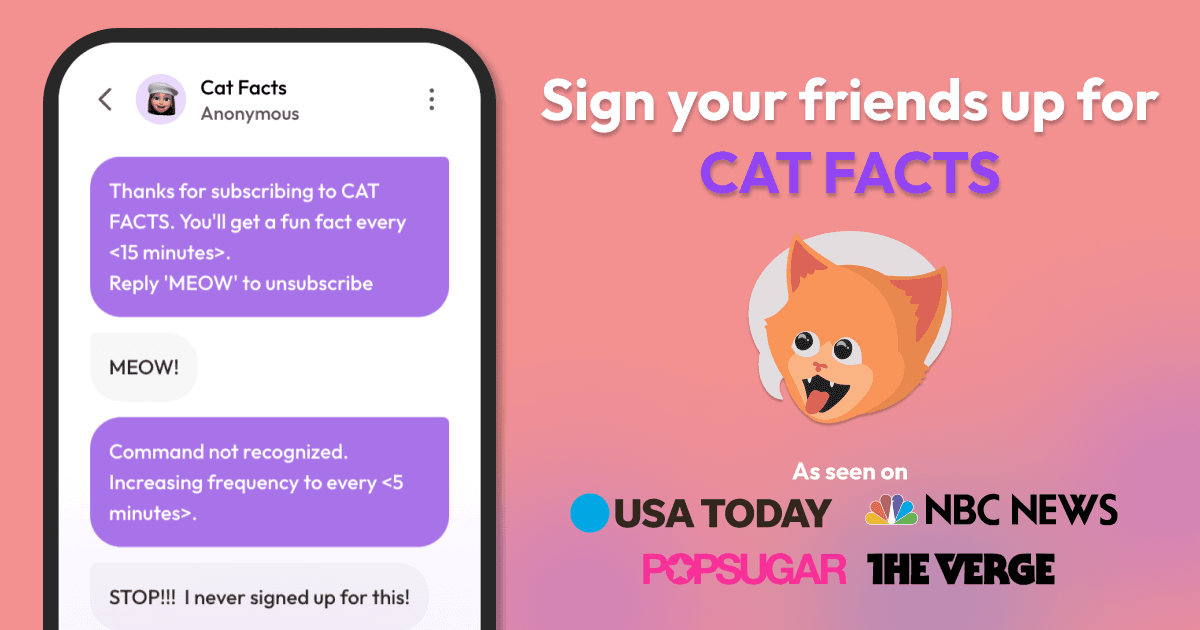 Cat Facts - Text Prank App