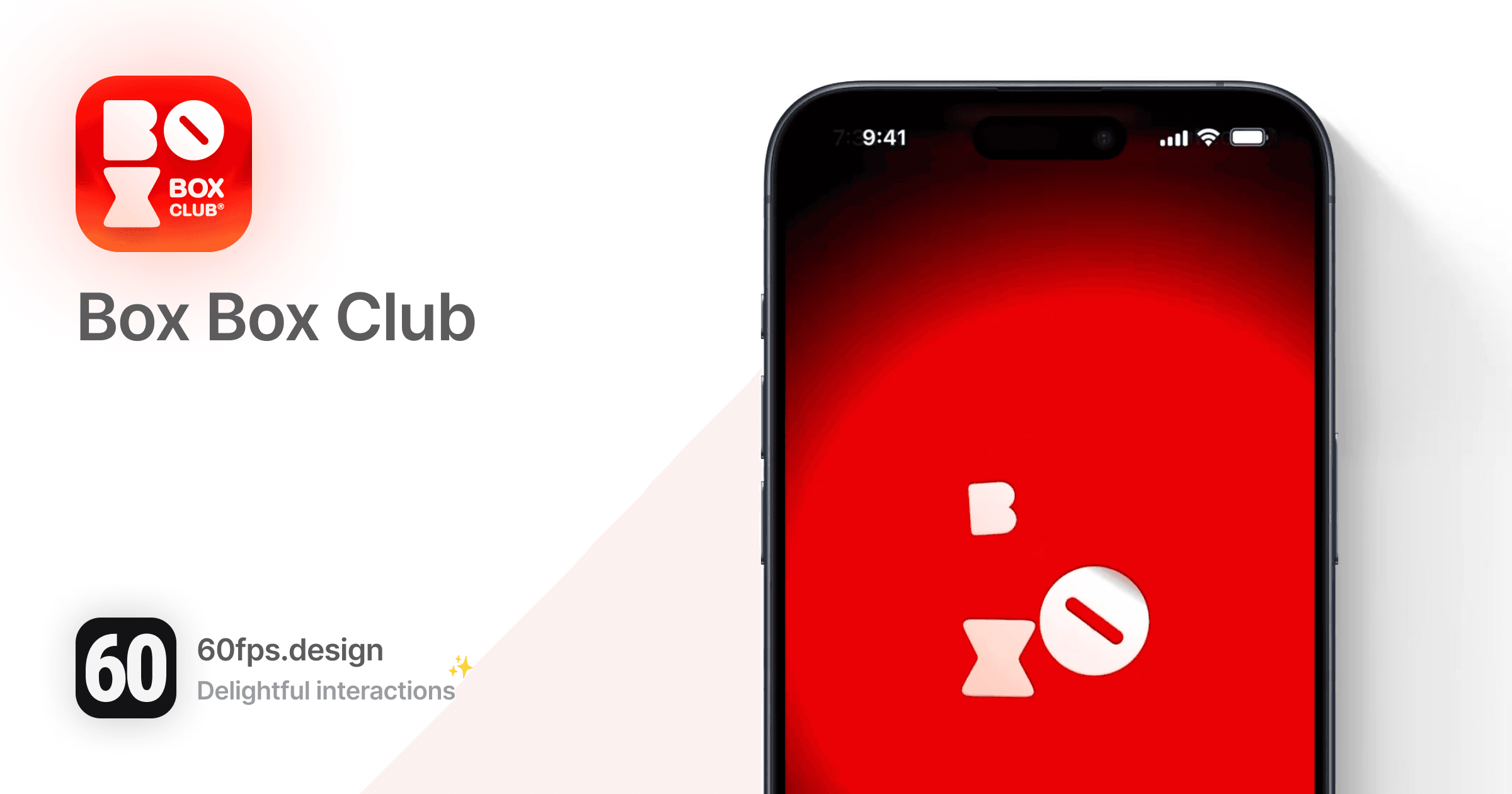 Box Box Club iOS App UI/UX animation