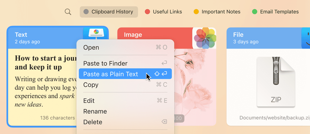 Start working with Paste on your Mac - Paste Help Center