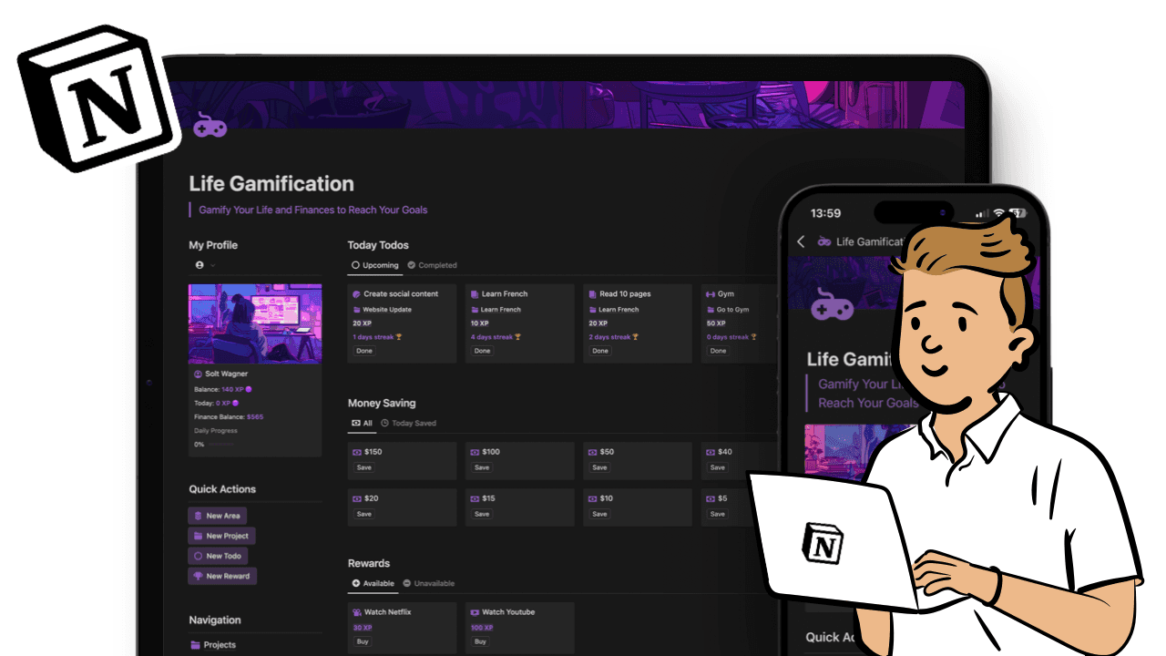 Level Up your Life with Notion: Gamify Habits and Skill Tracking - Solt ...