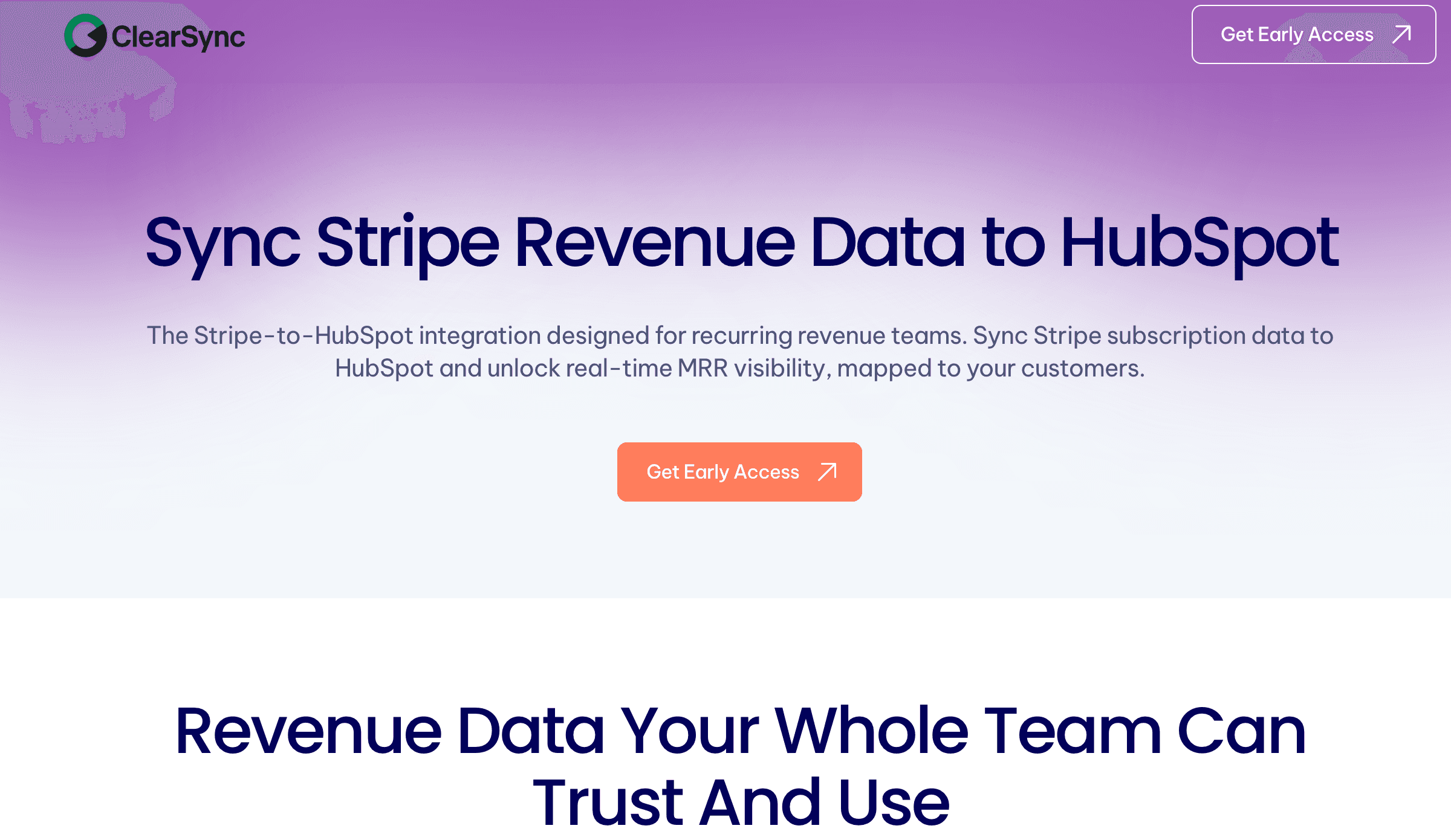 ClearSync | Stripe-to-HubSpot Integration for recurring revenue teams.