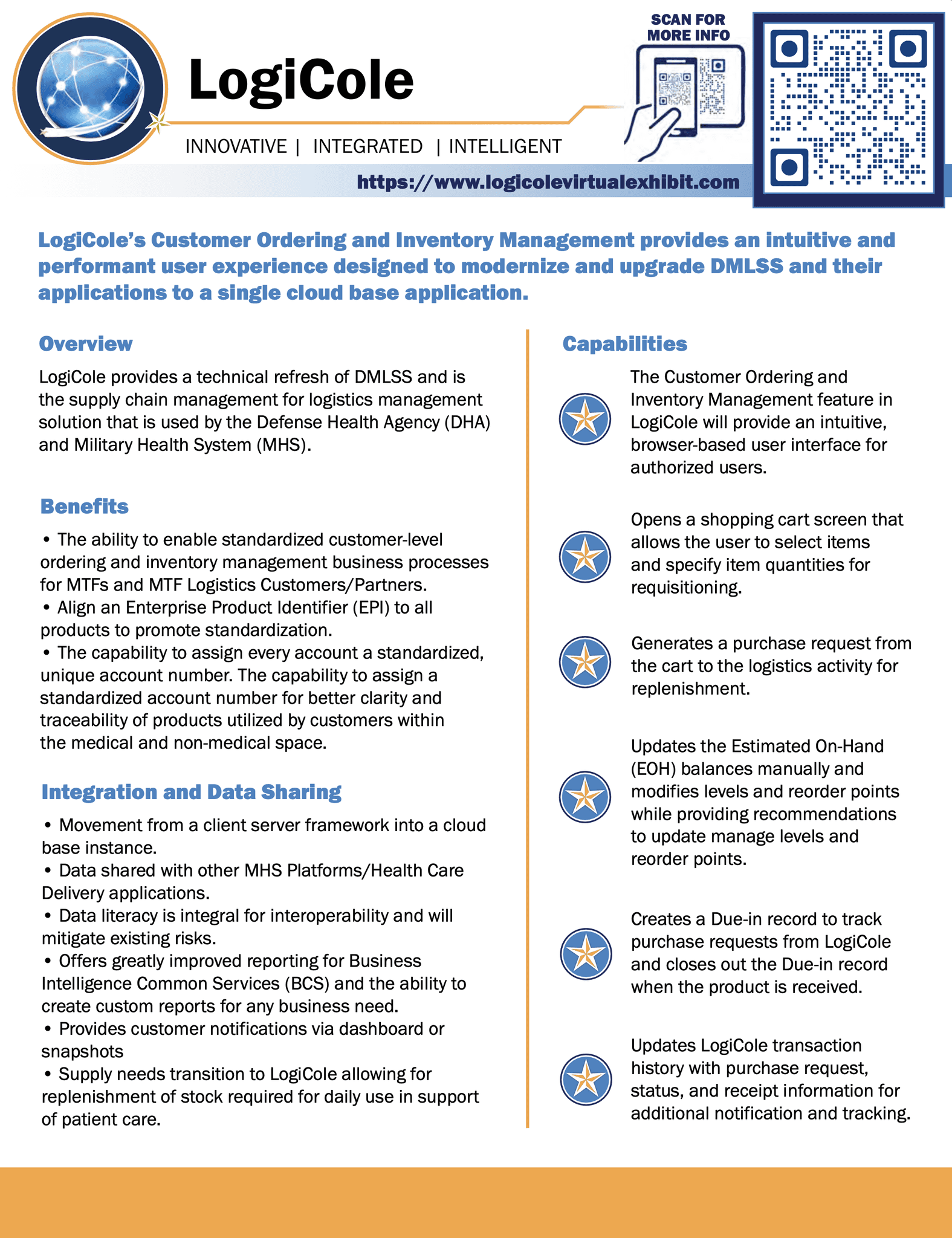 LogiCole Virtual Exhibit