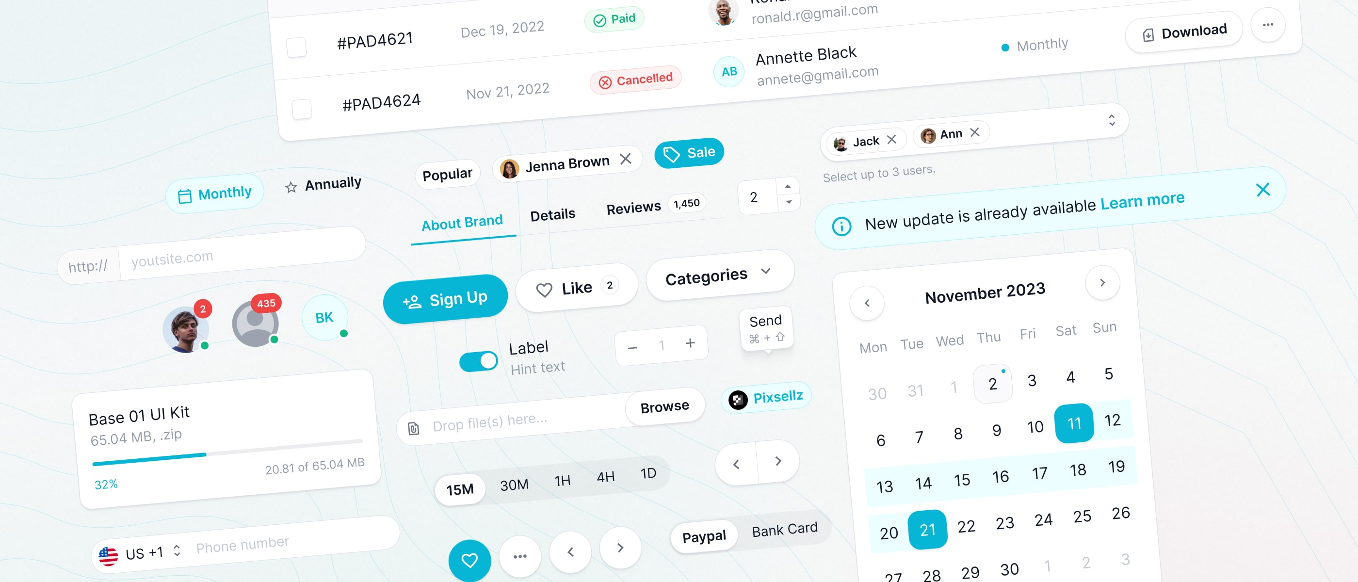 Base 01 UI Kit for Figma
