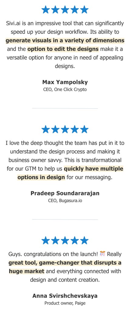 Sivi AI - Generate Instant Designs