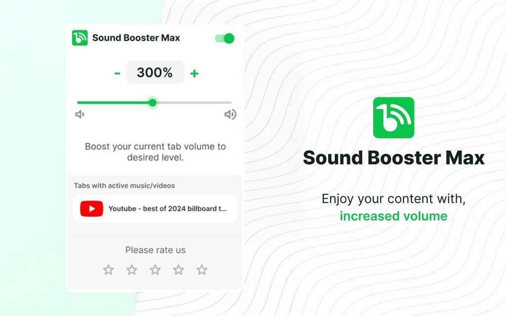 Sound Booster Max Chrome Extension | Volume 300X