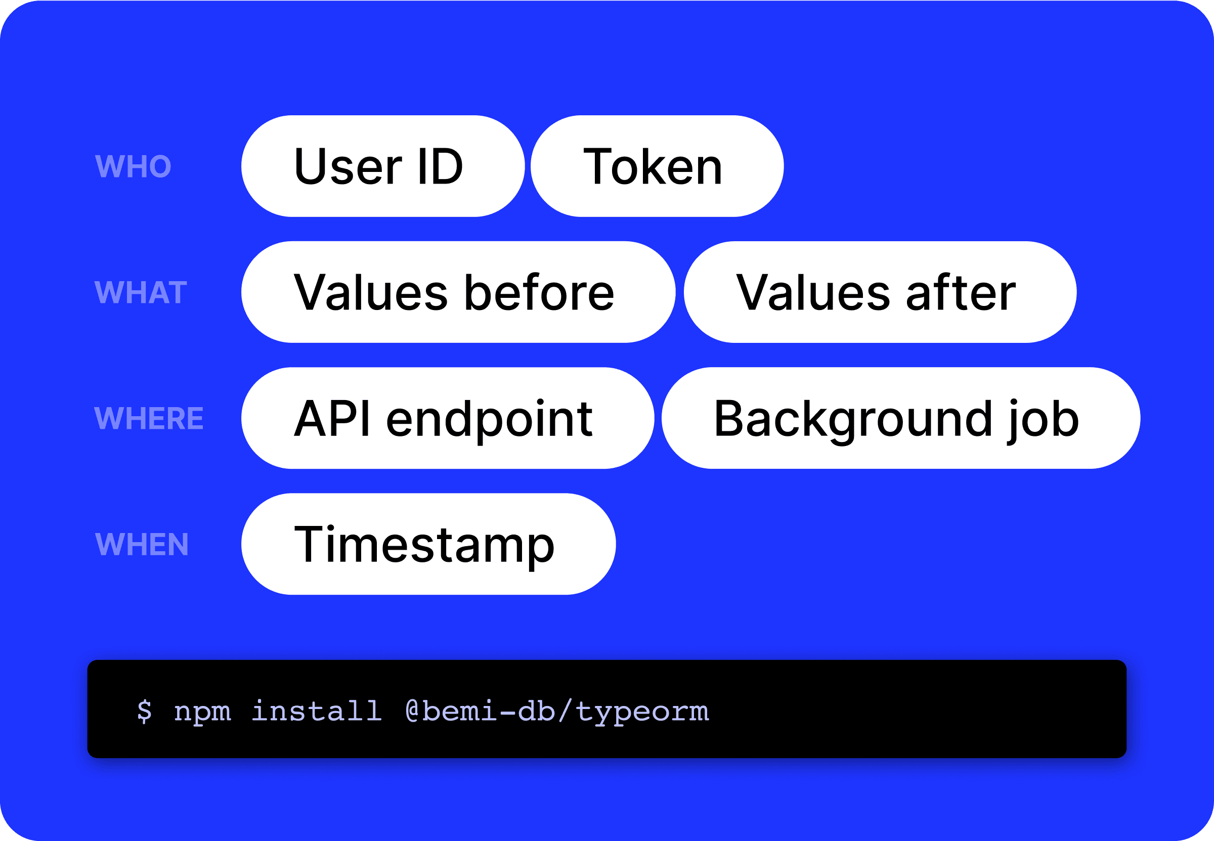 Bemi | Database change tracking enabled in under a minute