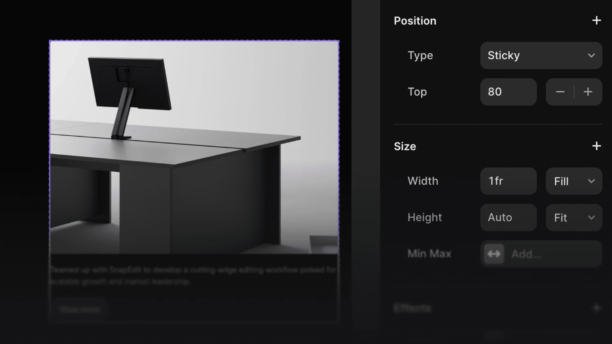 Sticky Project Showcase Section — Framer Resource