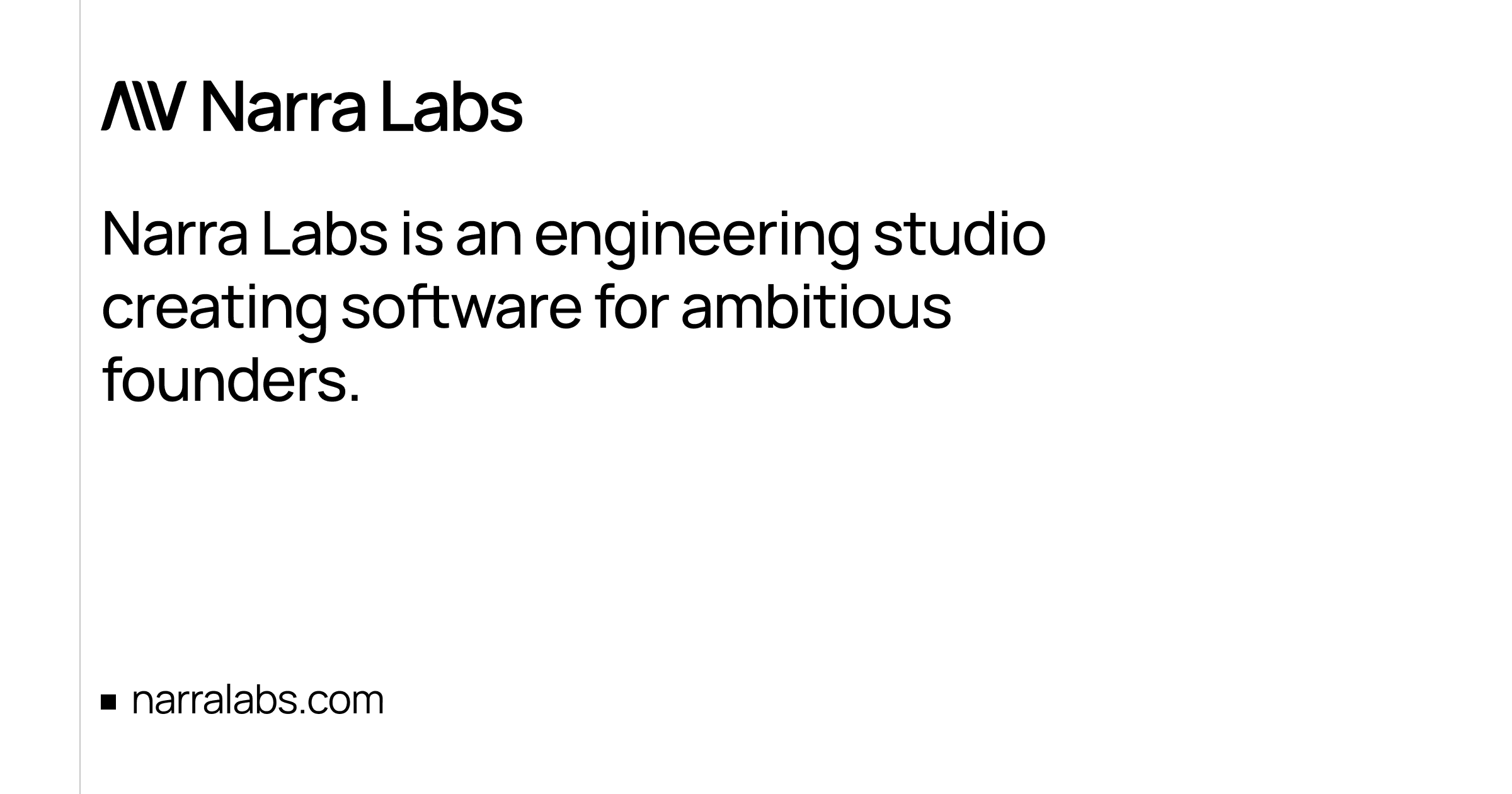 Narra Labs | An engineering studio for ambitious founders