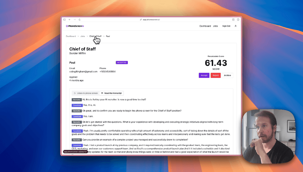 Phonescreen AI | Automate Candidate Screening