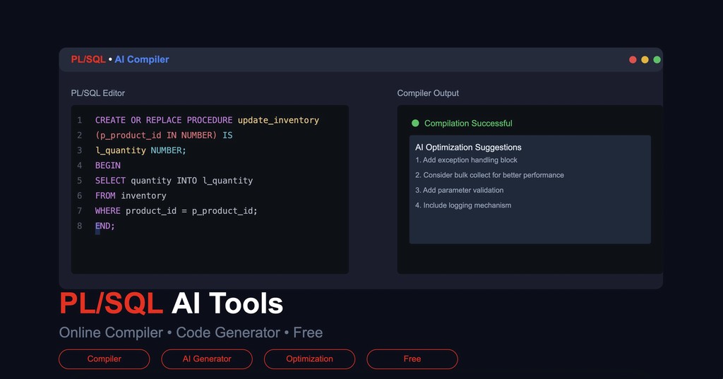 PL/SQL AI Tools: Online Compiler & Query Generator - AI2sql.io
