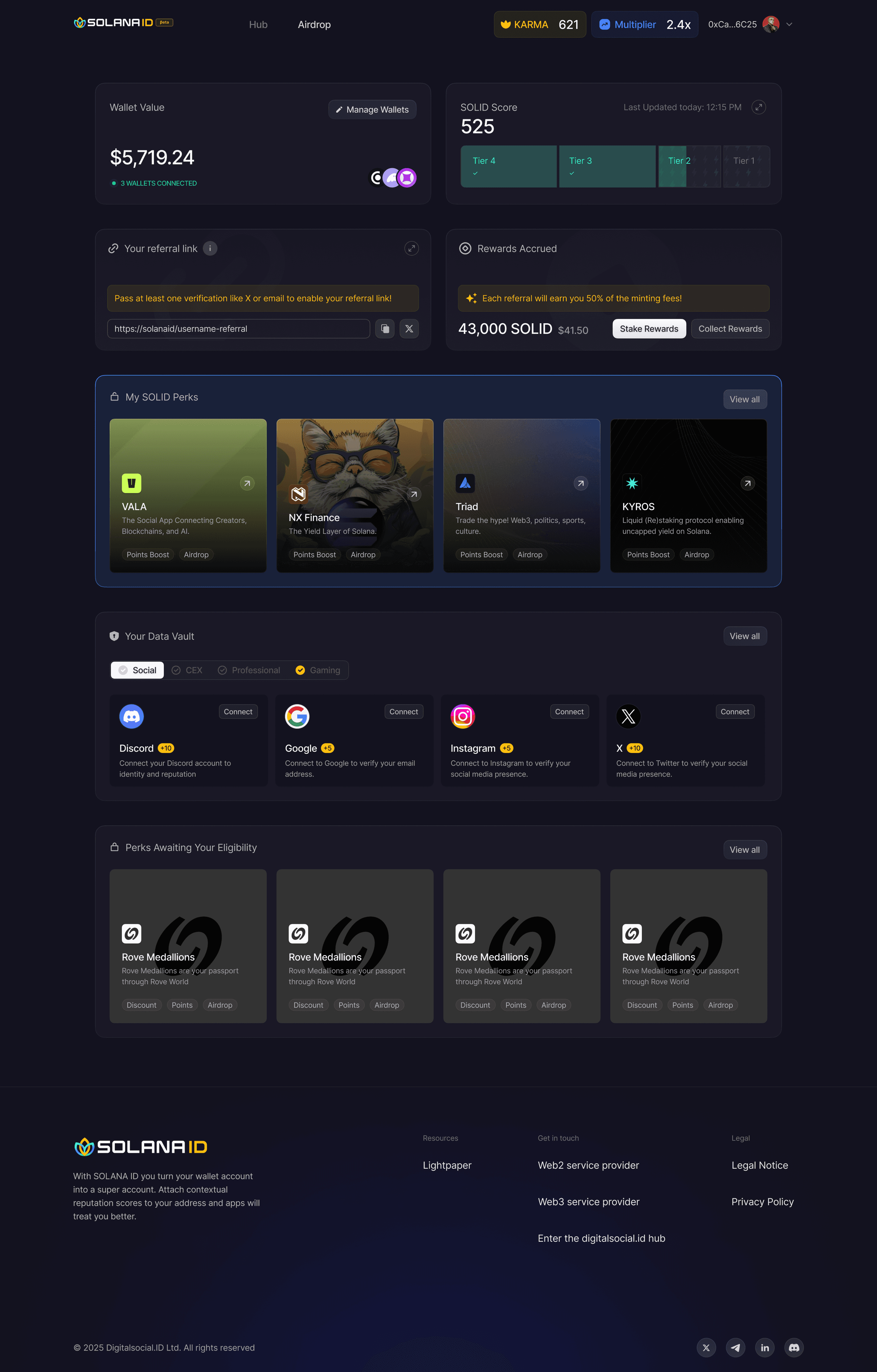 Solana ID - Personal Perks On-Chain