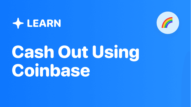 Cash Out Using Coinbase - Rainbow