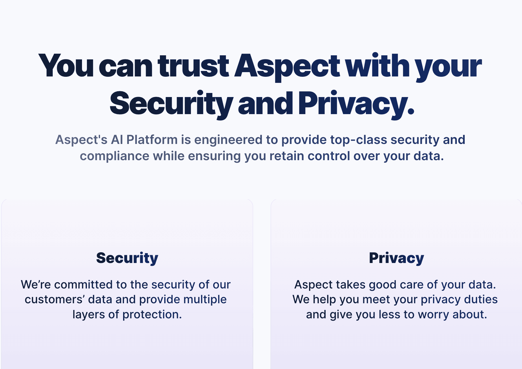 Aspect - Security & Privacy