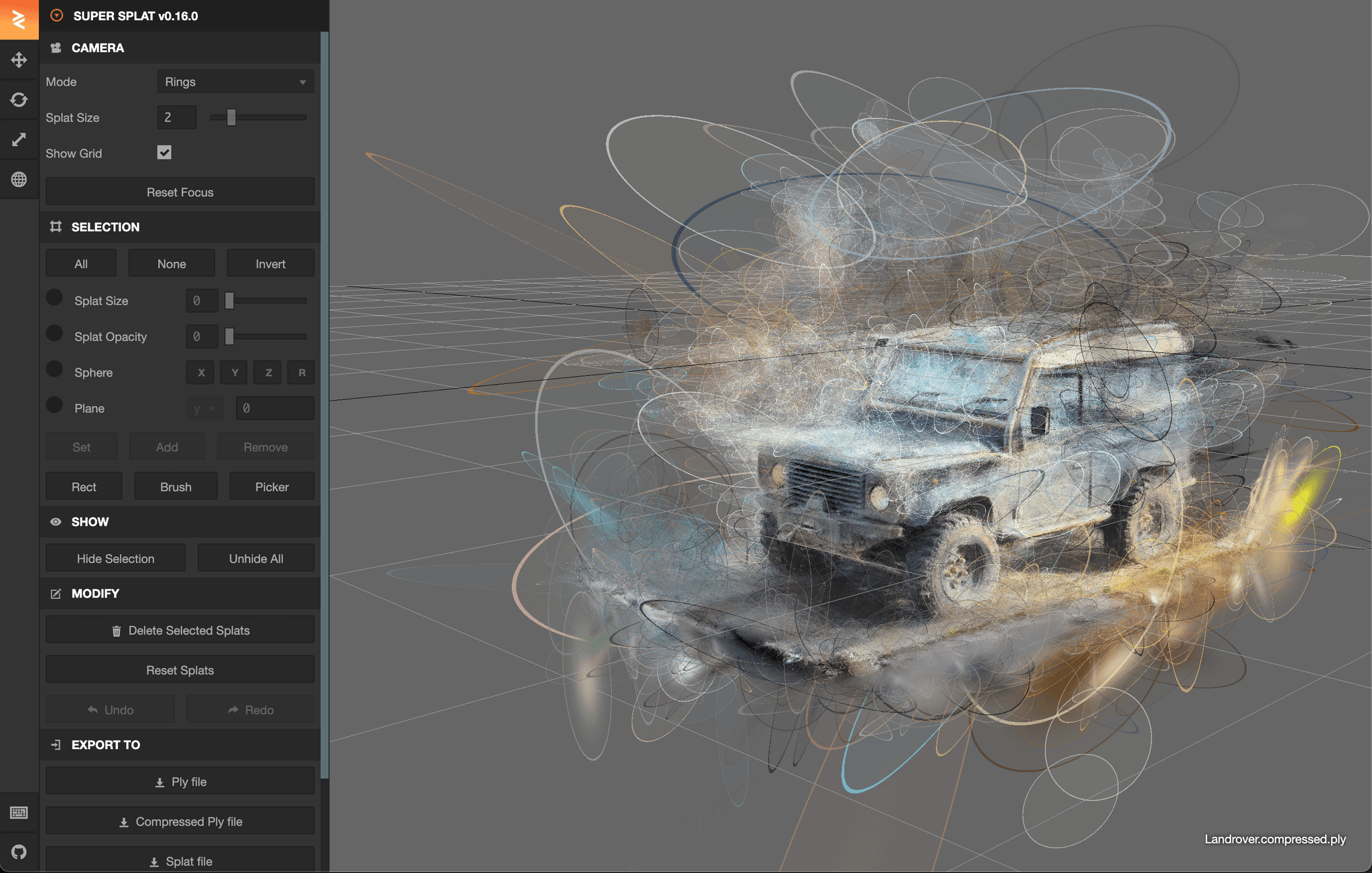 SuperSplat adds new Features - Radiance Fields