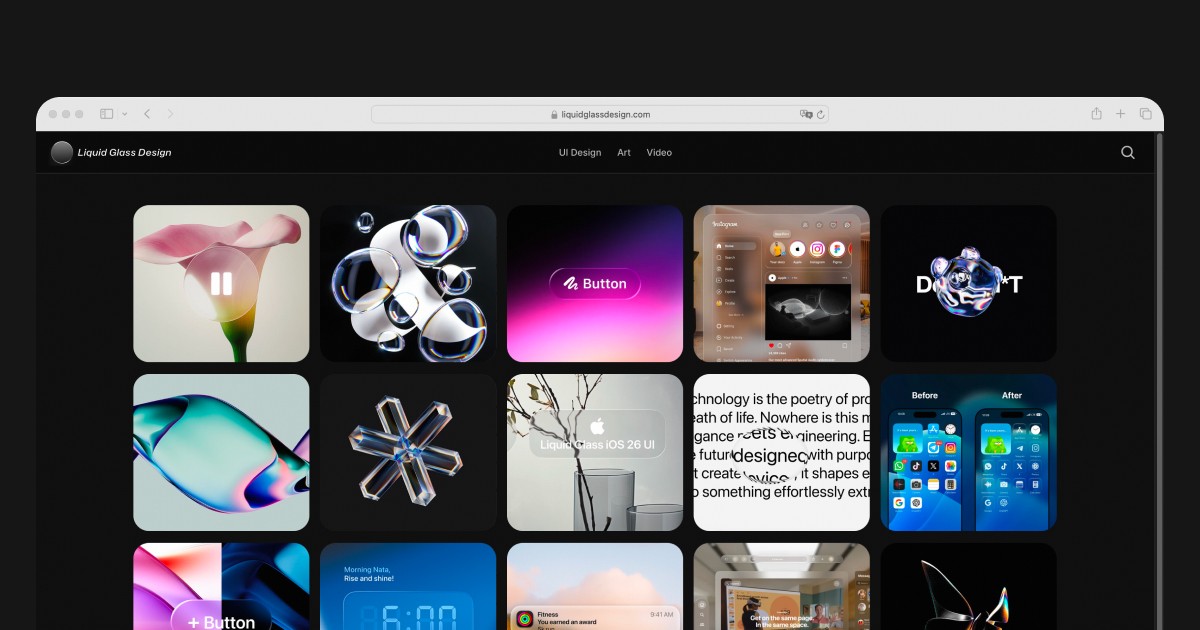 Liquid Glass UI Design Inspiration – Translucent & Futuristic Gallery