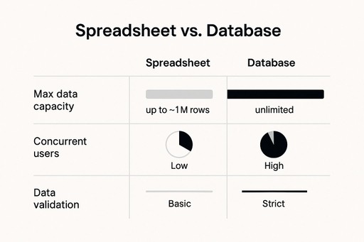 Spreadsheets vs Databases Which Tool Is Right for You - CatDoes