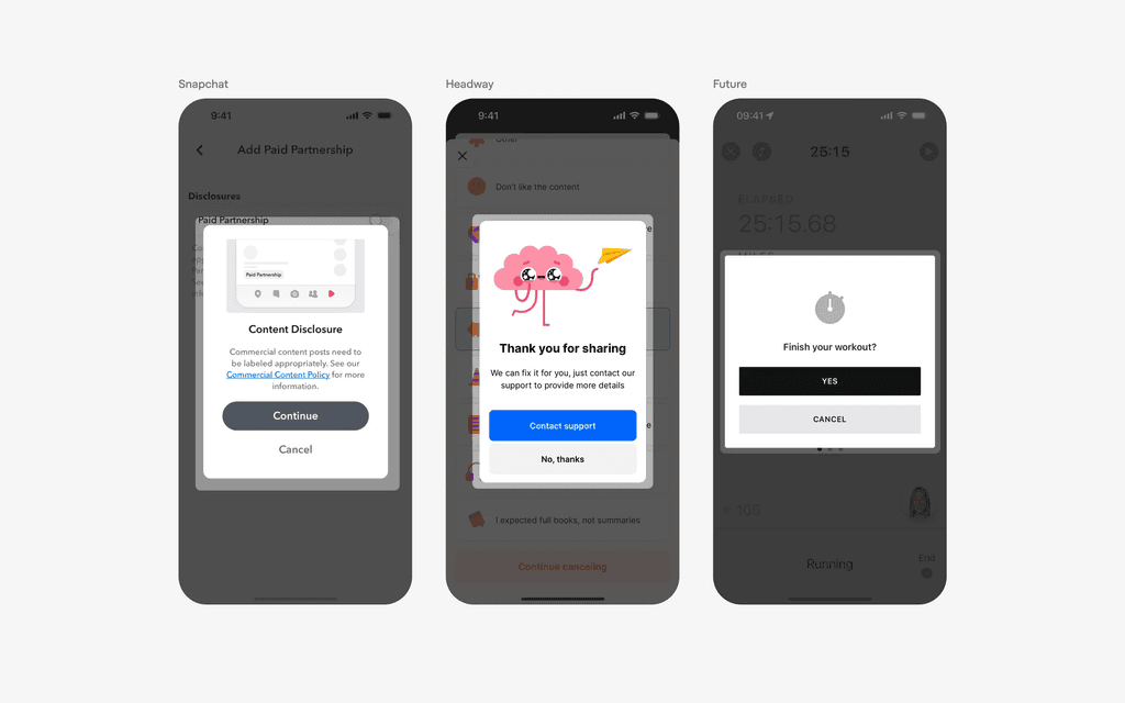 Dialog UI Design: Best practices, Design variants & Examples | Mobbin ...