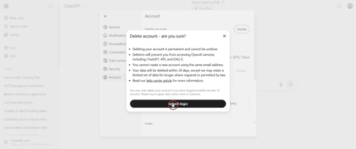 How to Delete ChatGPT Account - 1 minute video guide
