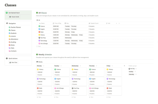 Notion For Teachers: Digital Teacher Planner | Notion Template
