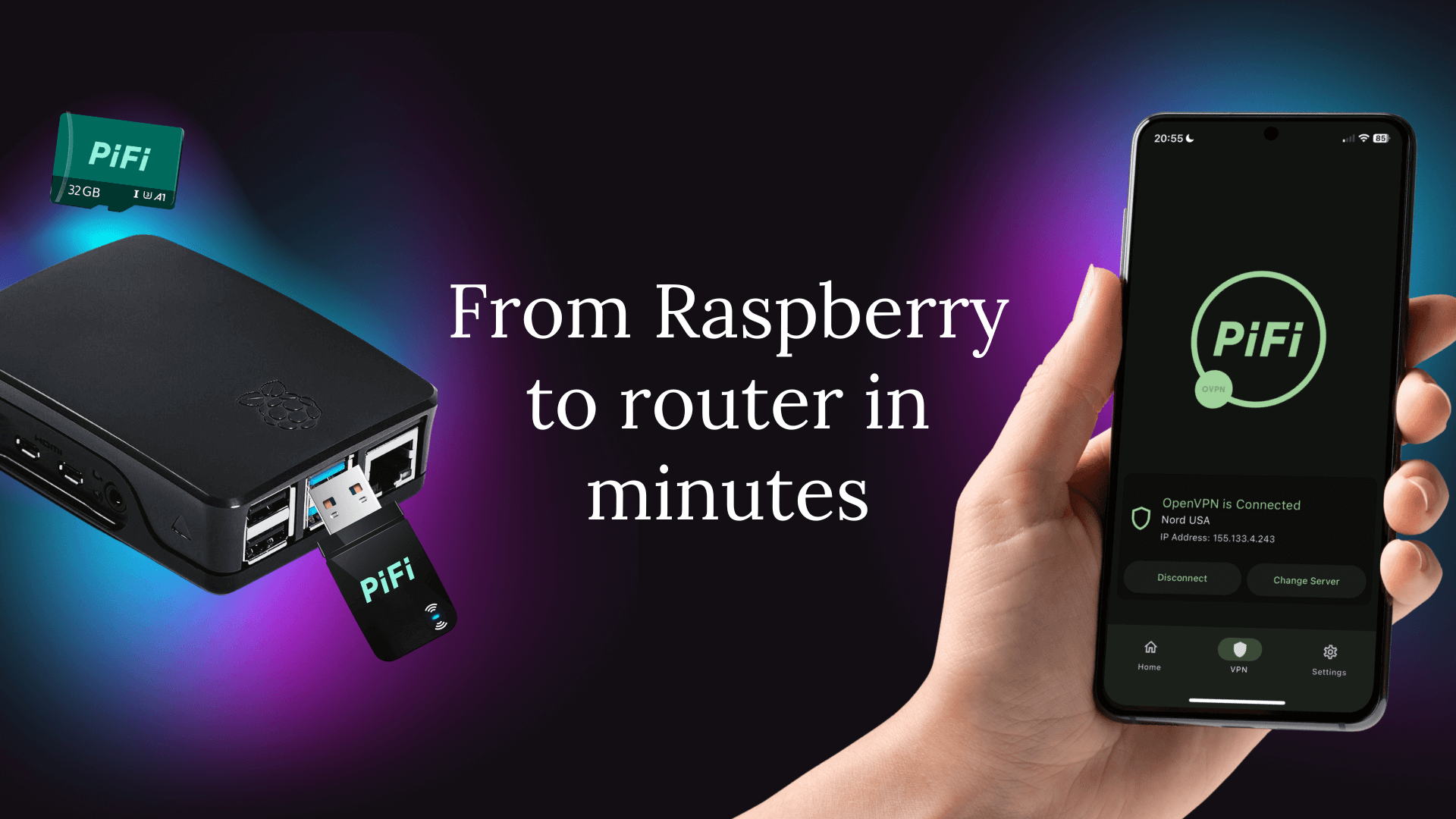 PiFi - Turn Raspberry Pi into a High-Speed VPN Router