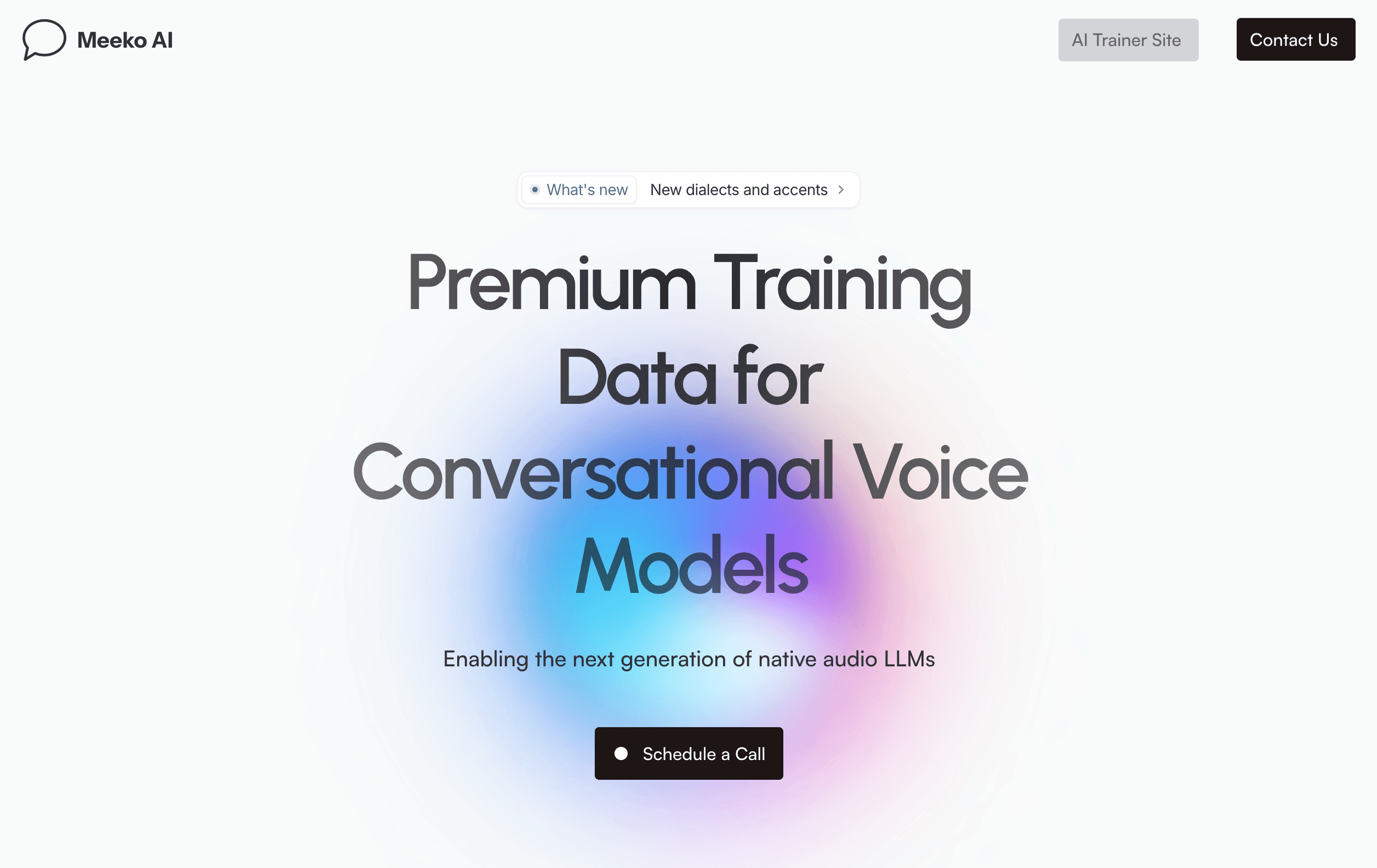 Meeko AI - Premium Training Data for Conversational Voice Models