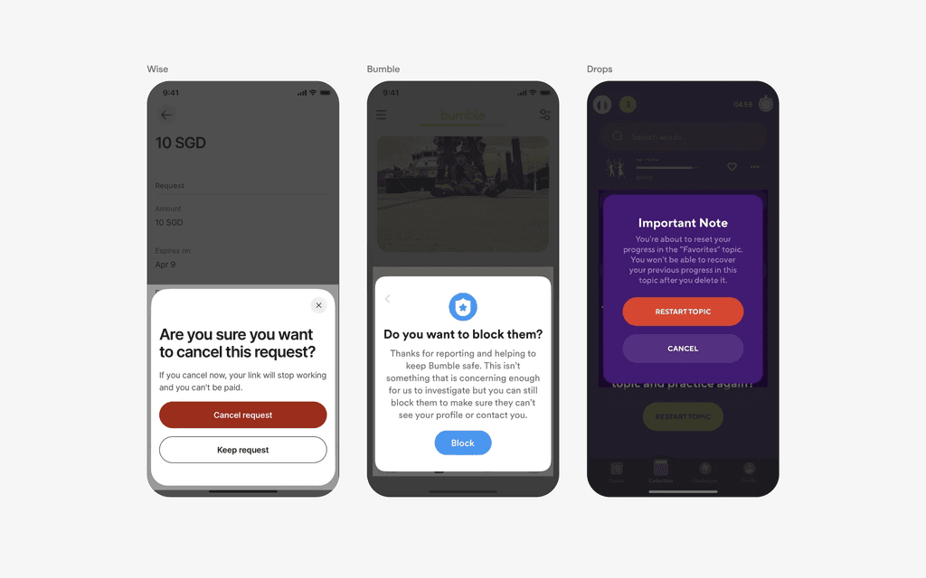Dialog UI Design: Best practices, Design variants & Examples | Mobbin ...