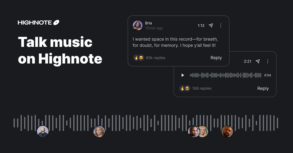 Share and discuss music on Highnote